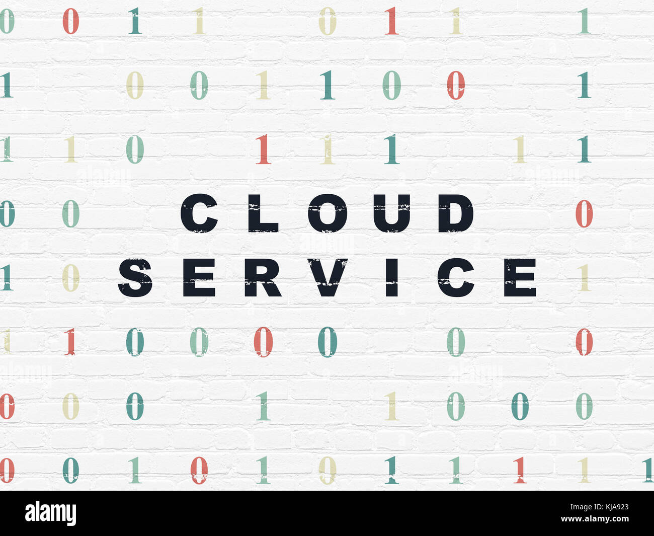 Cloud computing concept: Cloud Service on wall background Stock Photo ...