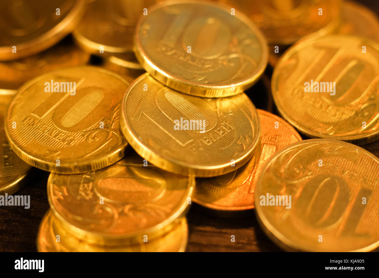 Set of russian ruble coins. Russian currency. Financial concept Stock ...