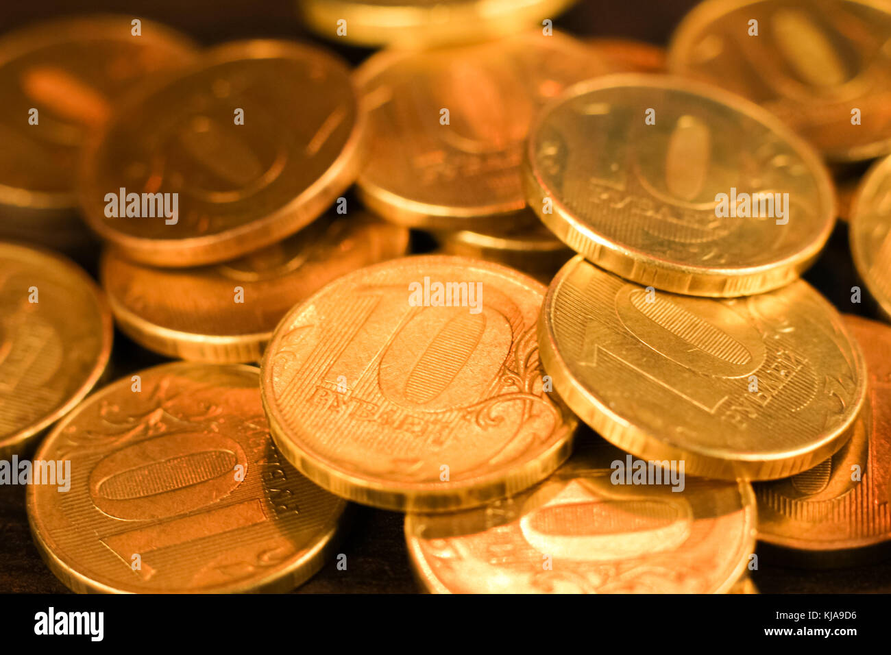 Set of russian ruble coins. Russian currency. Financial concept Stock ...