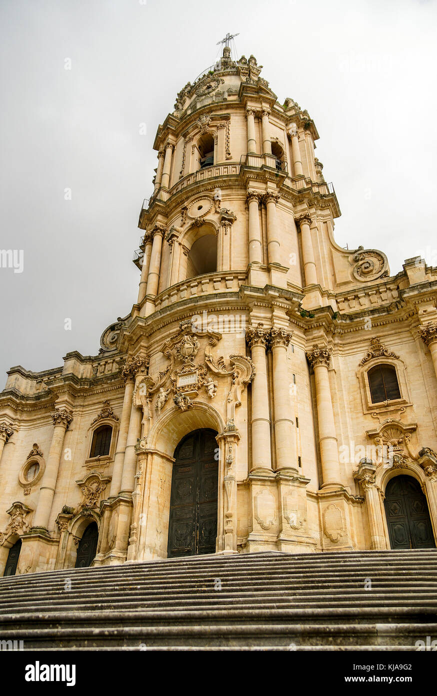 Facade of San Giorgio Cathedral in Modica Stock Photo - Alamy