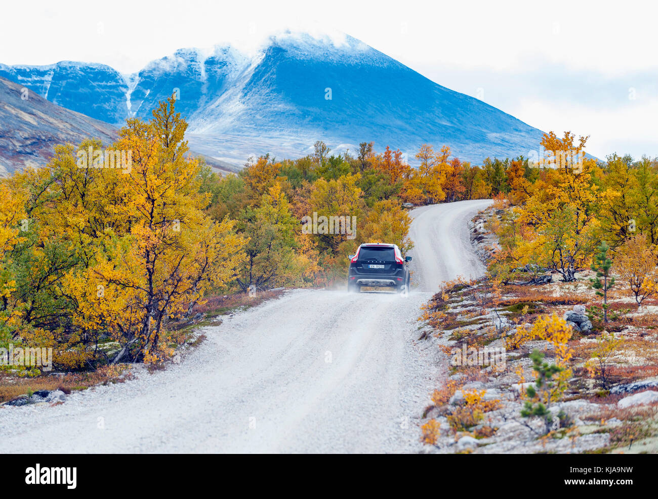 Mountain road. Rondane, Norway Stock Photo - Alamy