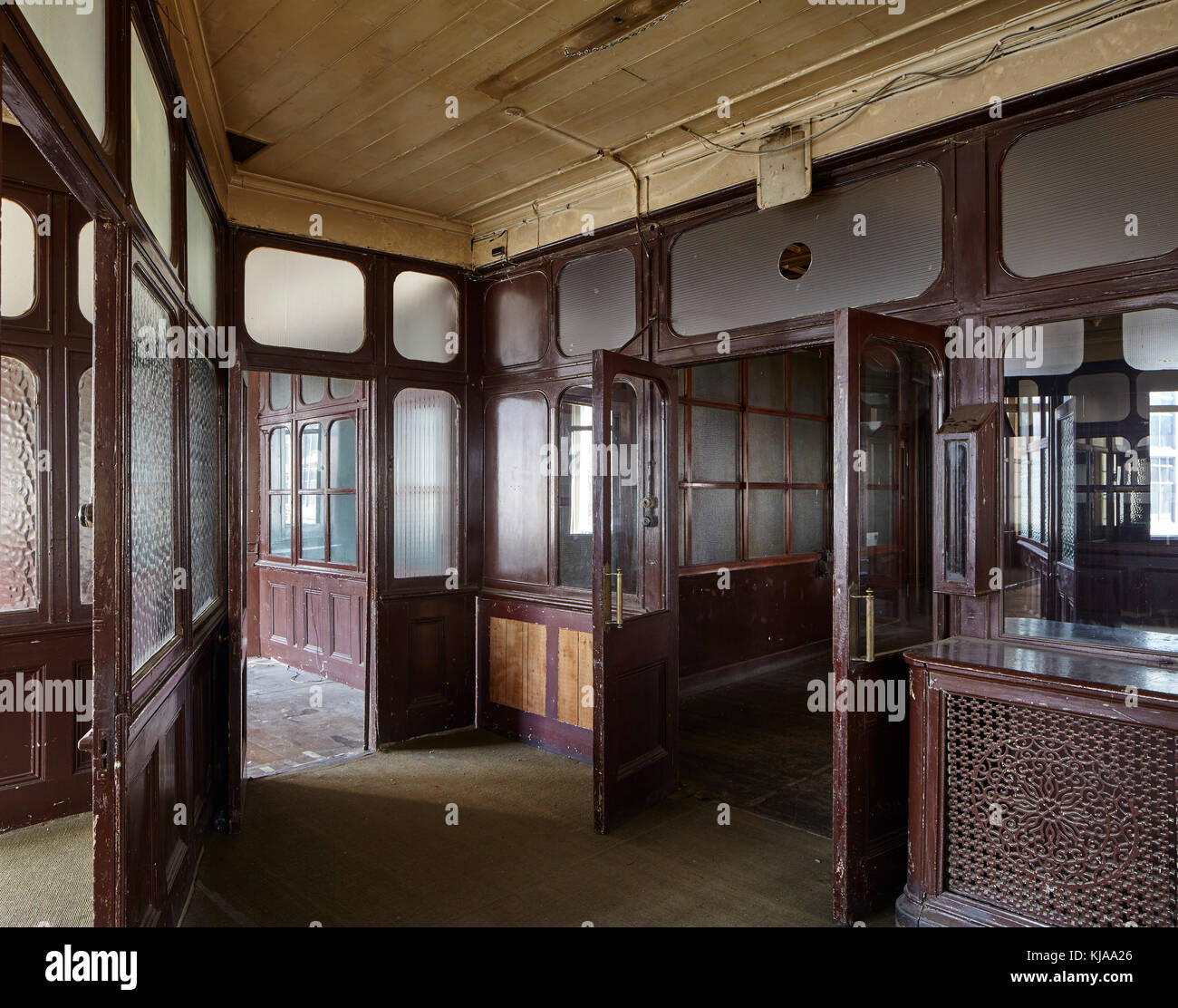 Corridor with entrances to offices. The Farmiloe Building, London ...