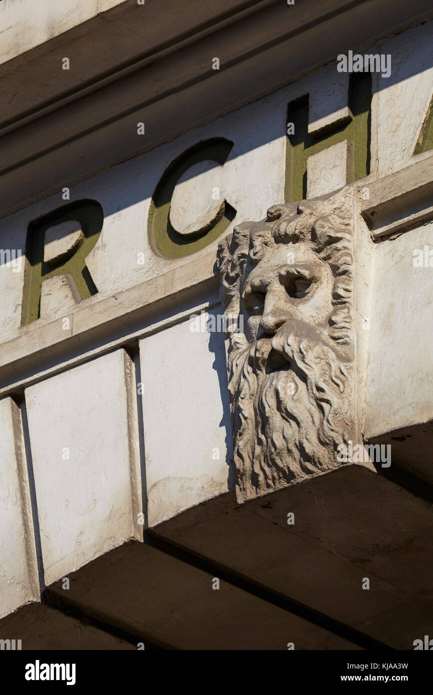 Exterior facade detail. The Farmiloe Building, London, United Kingdom ...
