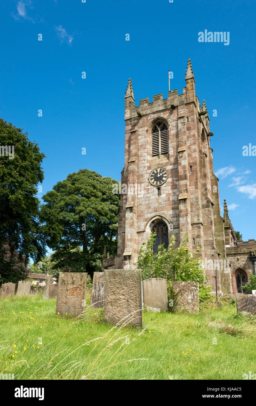 St Gile's church in the village of Hartington, Peak District ...