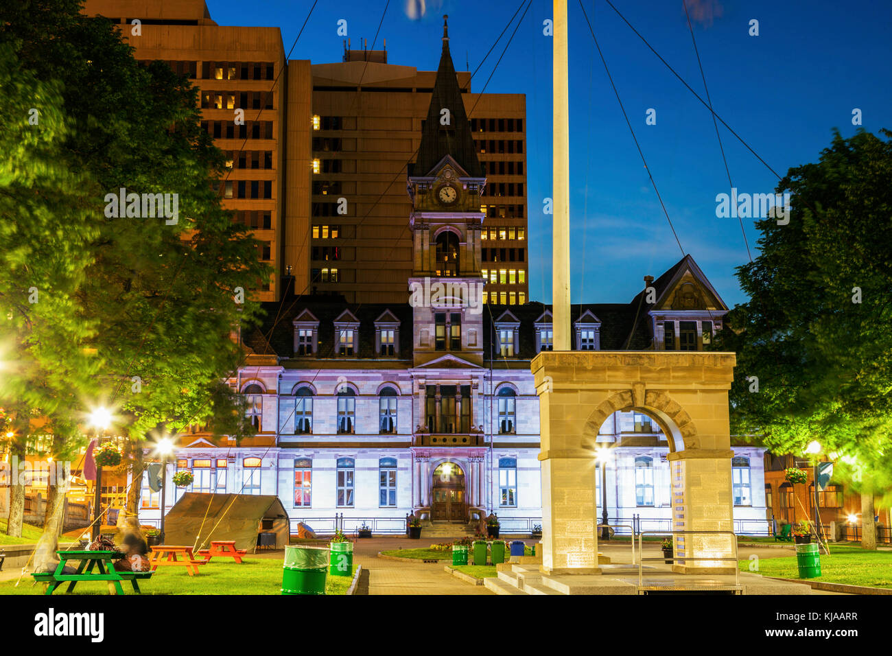 Halifax City Hall at nigth. Halifax, Nova Scotia, Canada Stock Photo ...