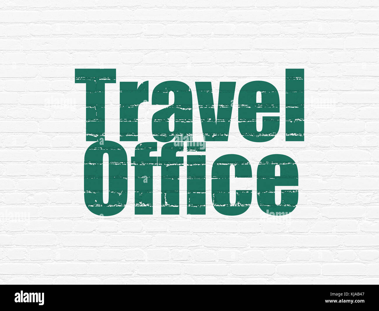 Vacation concept: Travel Office on wall background Stock Photo - Alamy