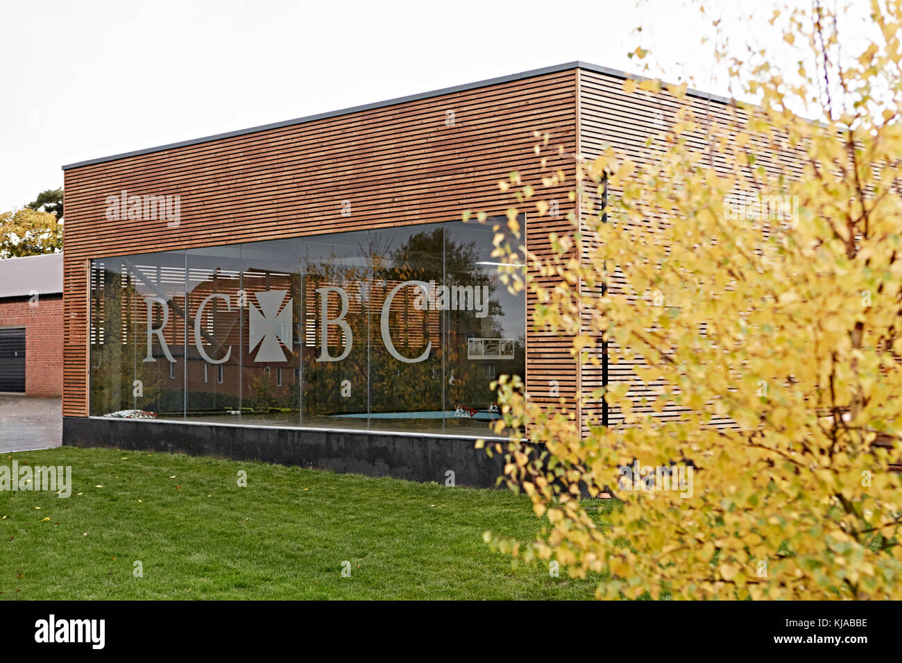 Exterior view of front facade. Radley Rowing Centre, Oxford, United ...