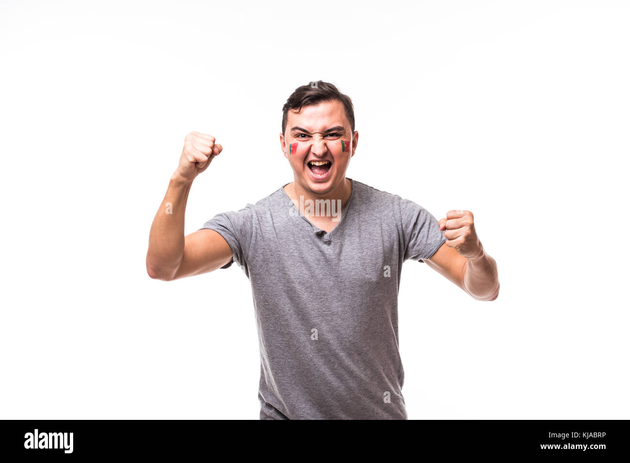 Portugal win. Victory, happy and goal scream emotions of Portugal ...