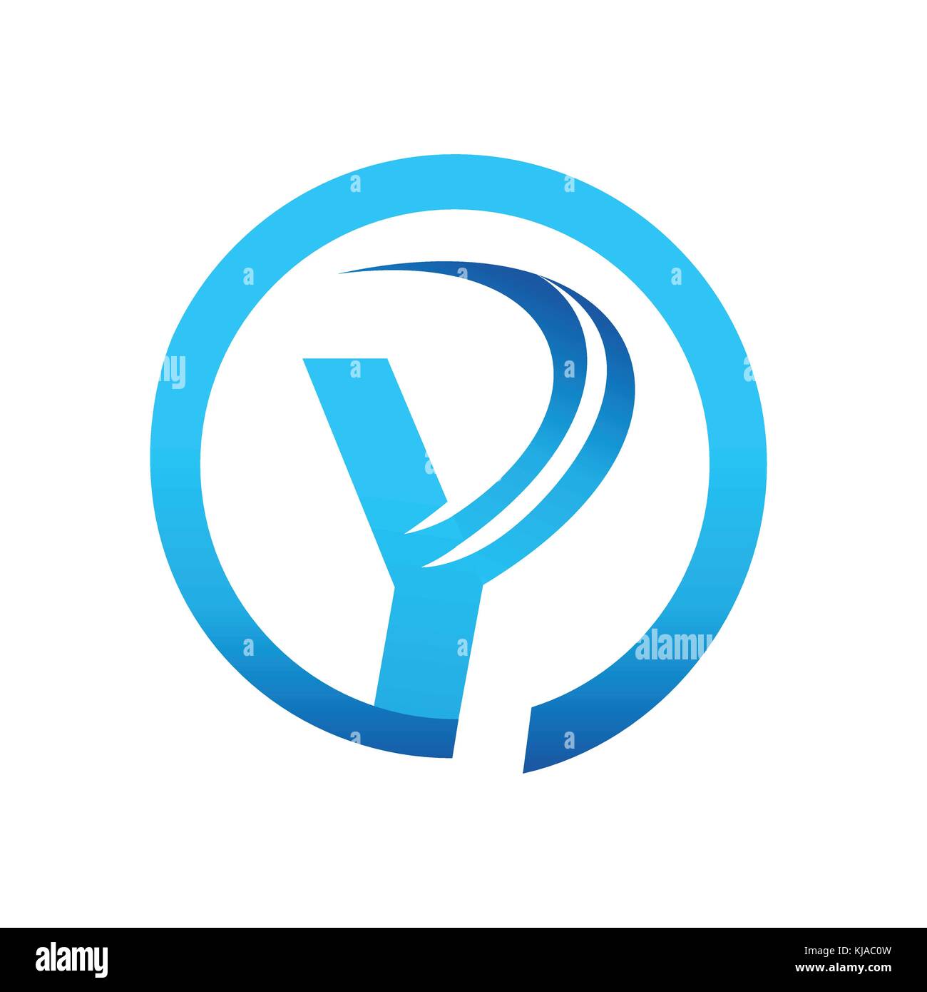 elegant letter y with curved lines, modern initial y symbol, isolated ...