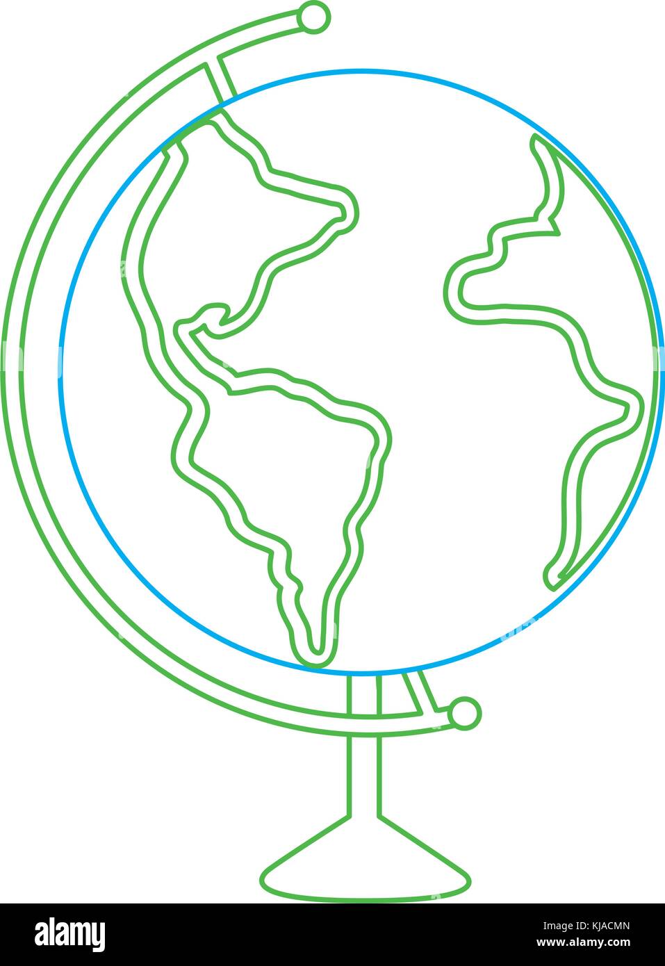 Planet sphere of earth world and map theme Isolated design Vector ...