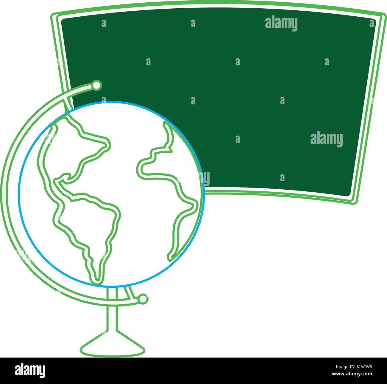 Blackboard and planet sphere of education classroom and school theme ...