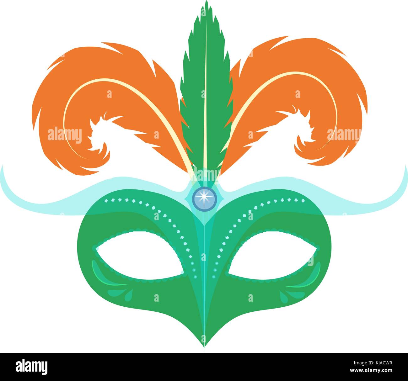 Carnival mask icon, flat, cartoon style. Masquerade, holiday party ...