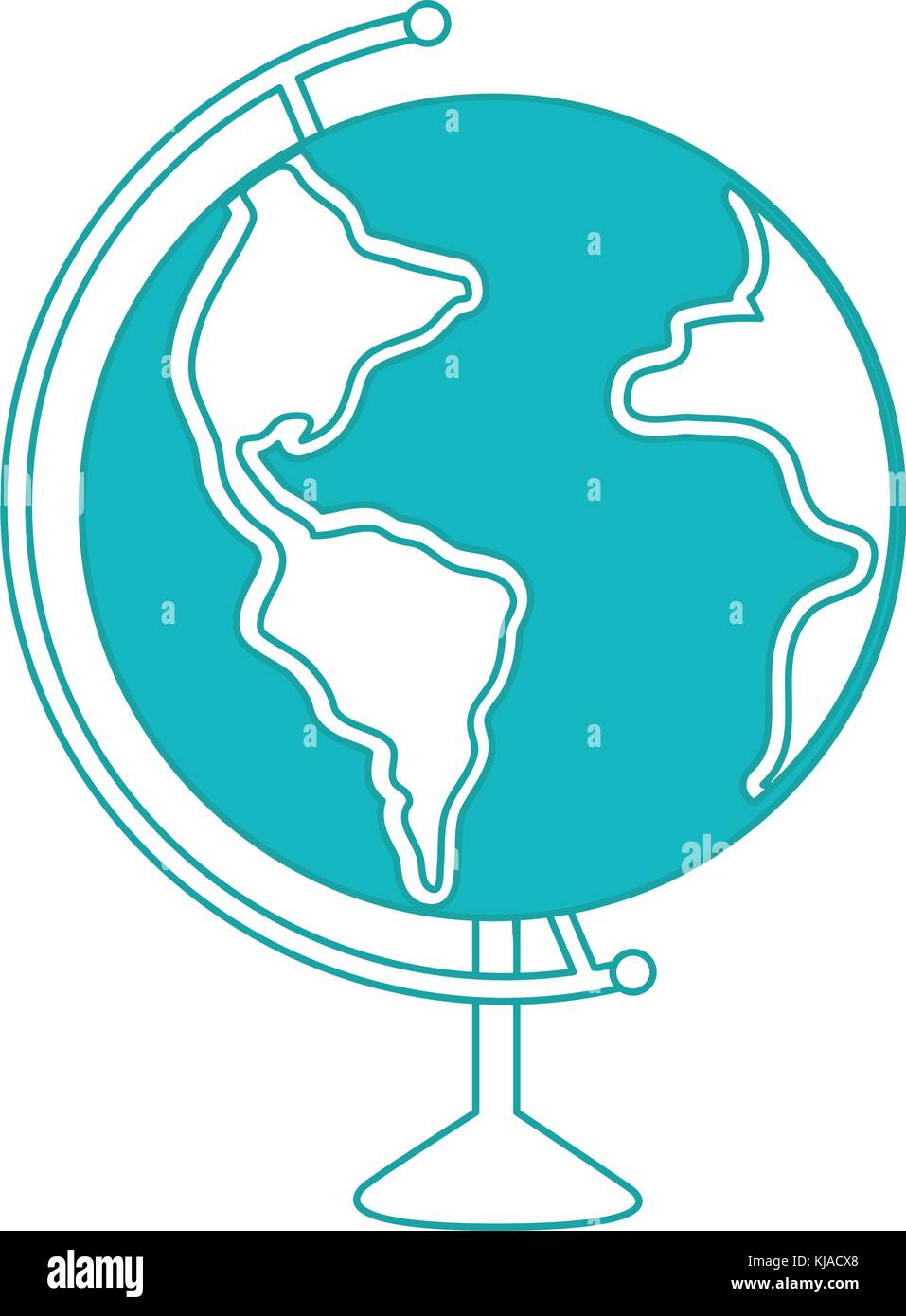 Planet sphere of earth world and map theme Isolated design Vector ...