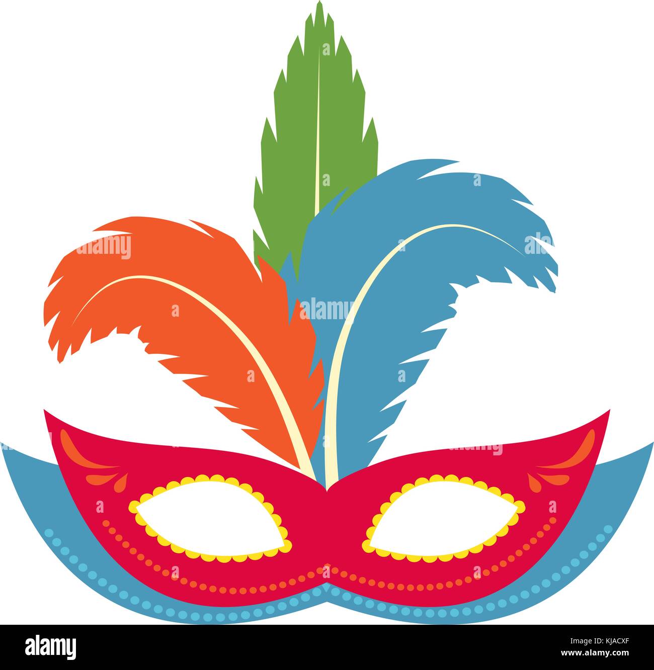 Carnival mask icon, flat, cartoon style. Masquerade, holiday party ...