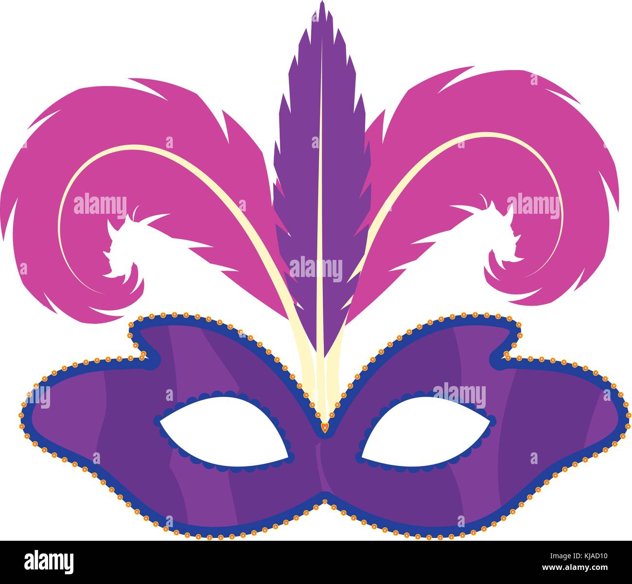 Carnival mask icon, flat, cartoon style. Masquerade, holiday party ...