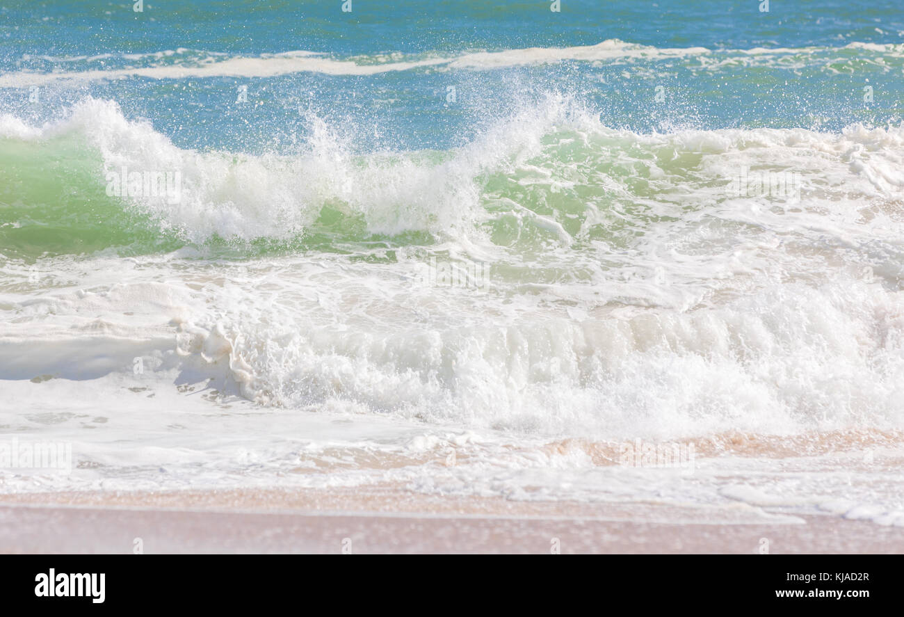 waves rolling in on an east hampton beach in east hampton, ny Stock ...