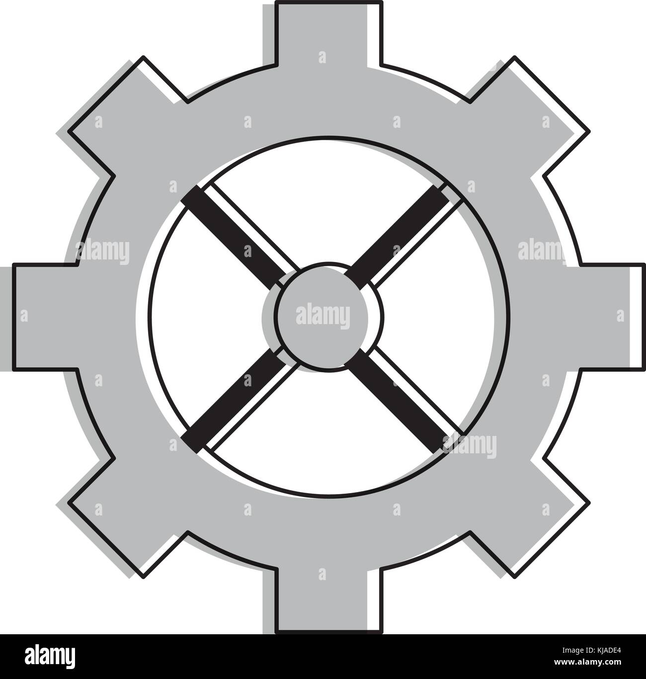 Gear of cog circle and wheel theme Isolated design Vector illustration ...