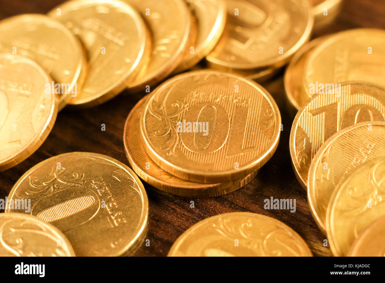 Set of russian ruble coins. Russian currency. Financial concept Stock ...