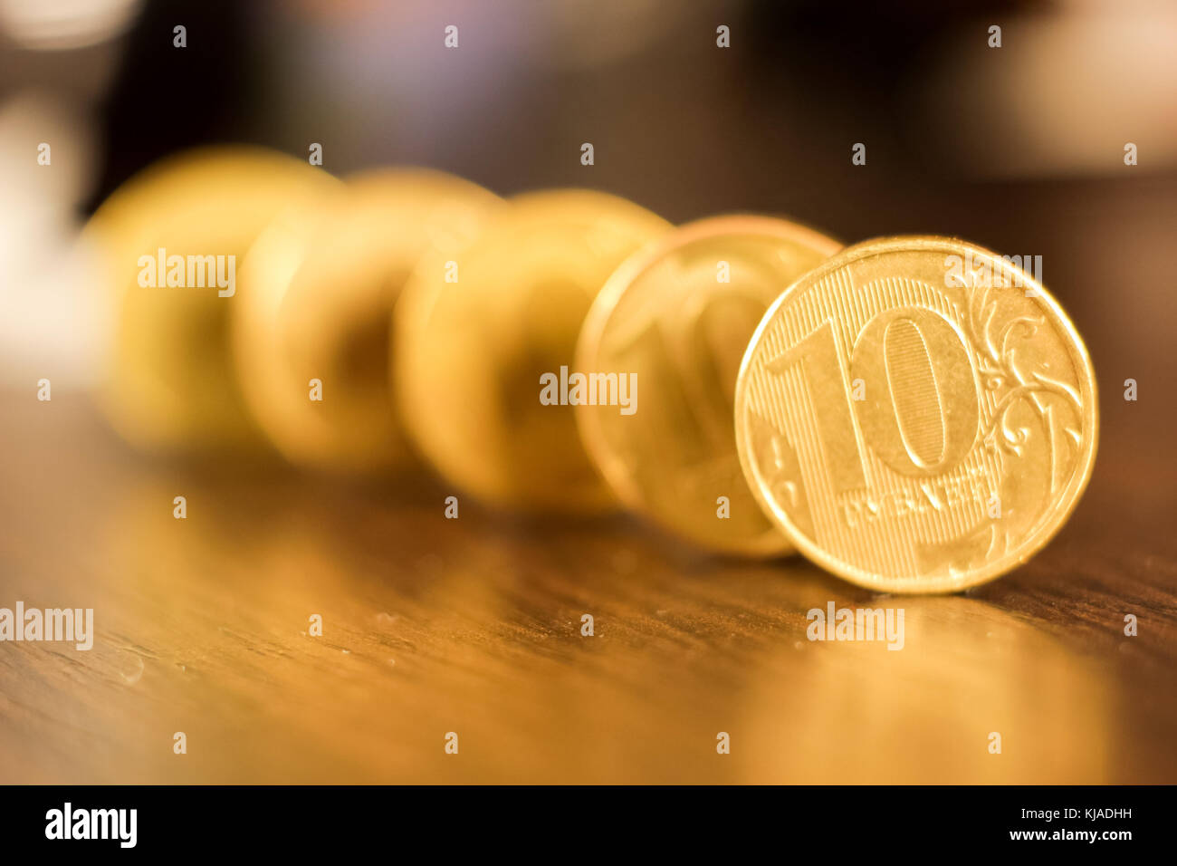 Set of russian ruble coins. Russian currency. Financial concept Stock ...