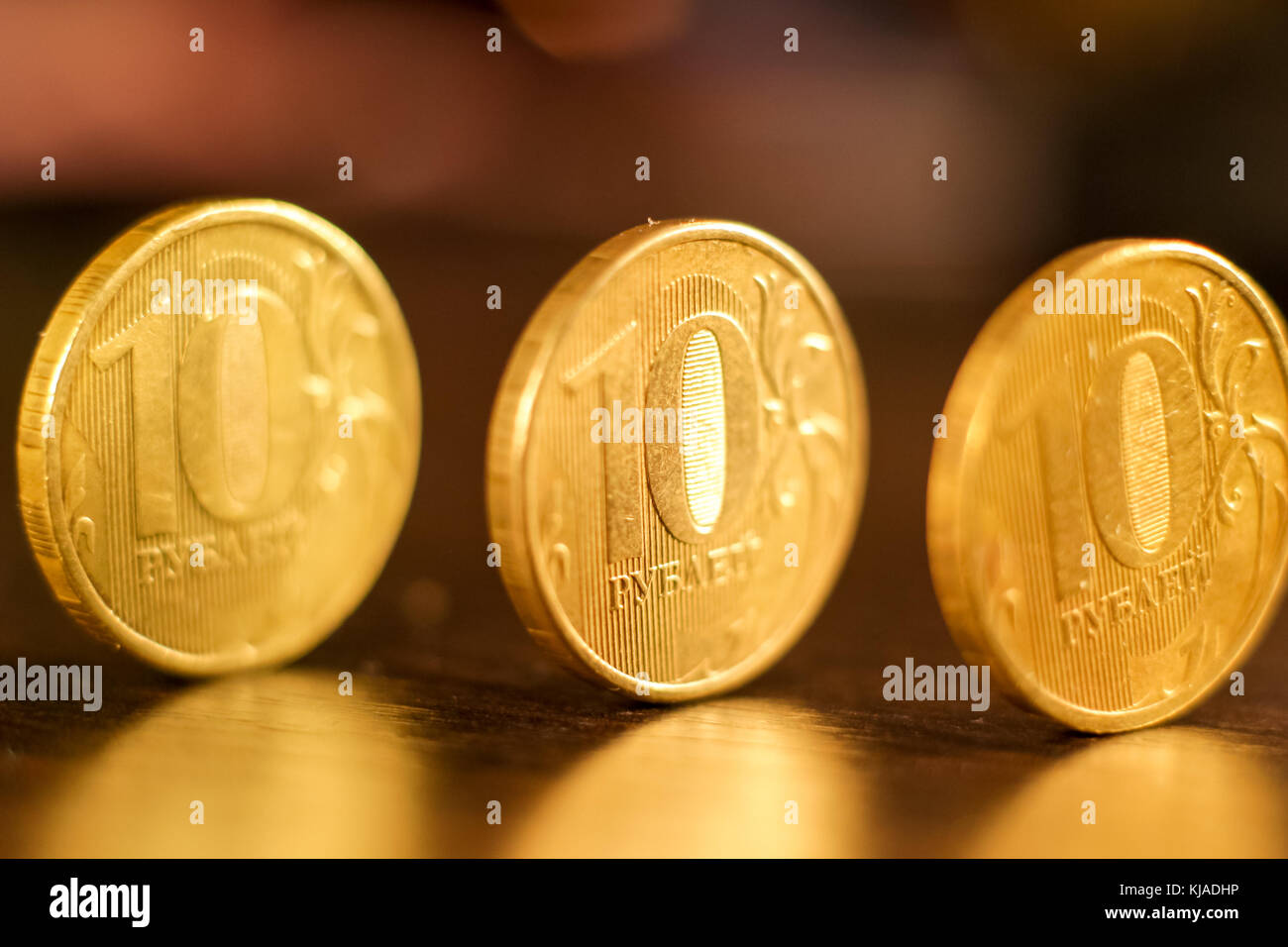 Set of russian ruble coins. Russian currency. Financial concept Stock ...