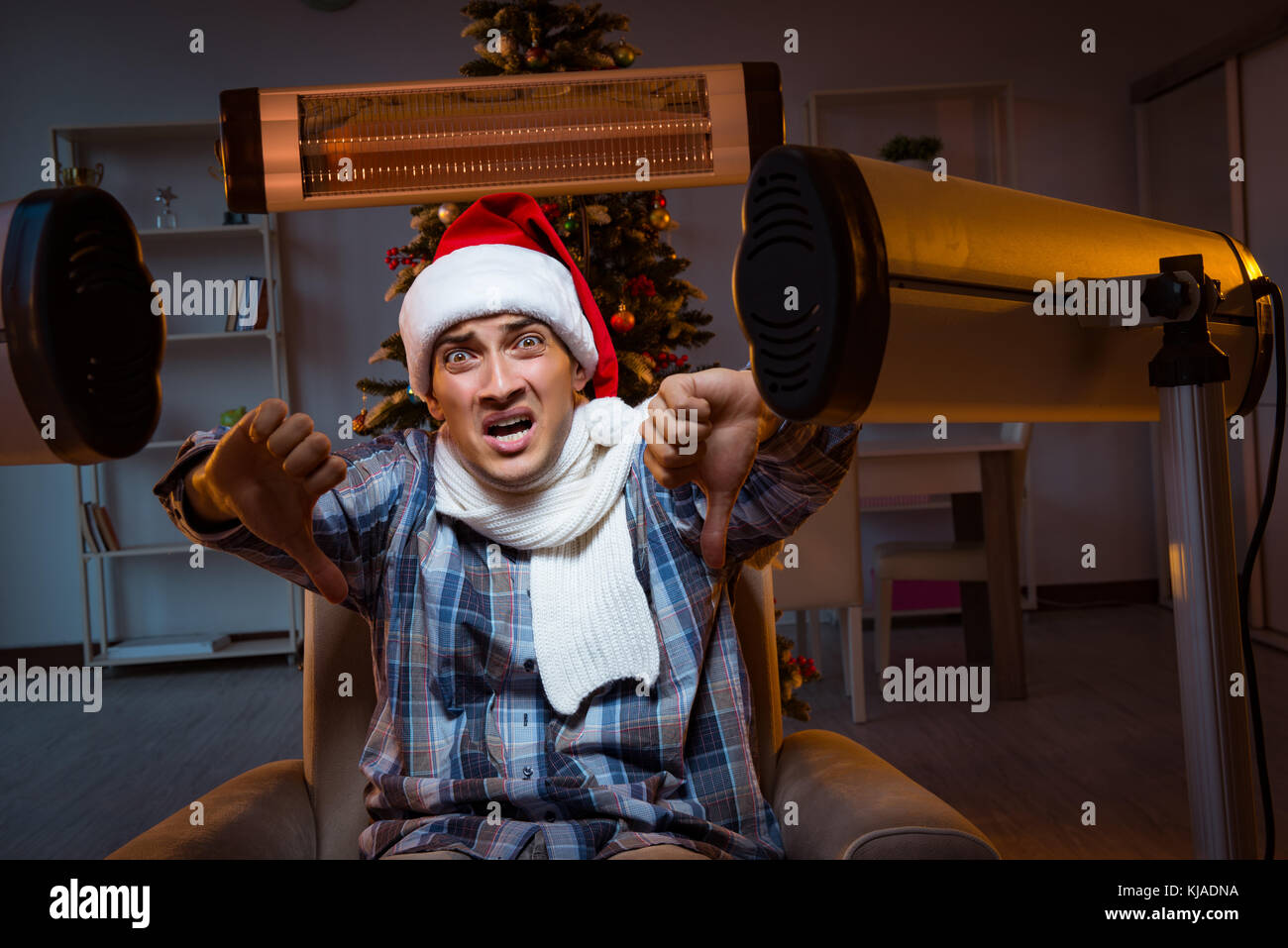 Man suffering from cold at home Stock Photo - Alamy