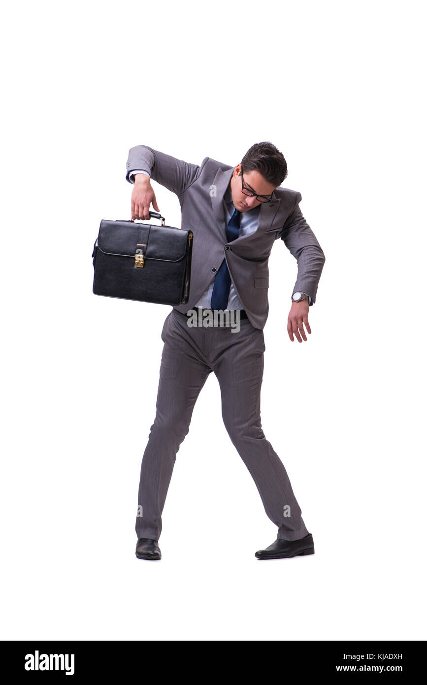 Puppet businessman isolated on white background Stock Photo - Alamy