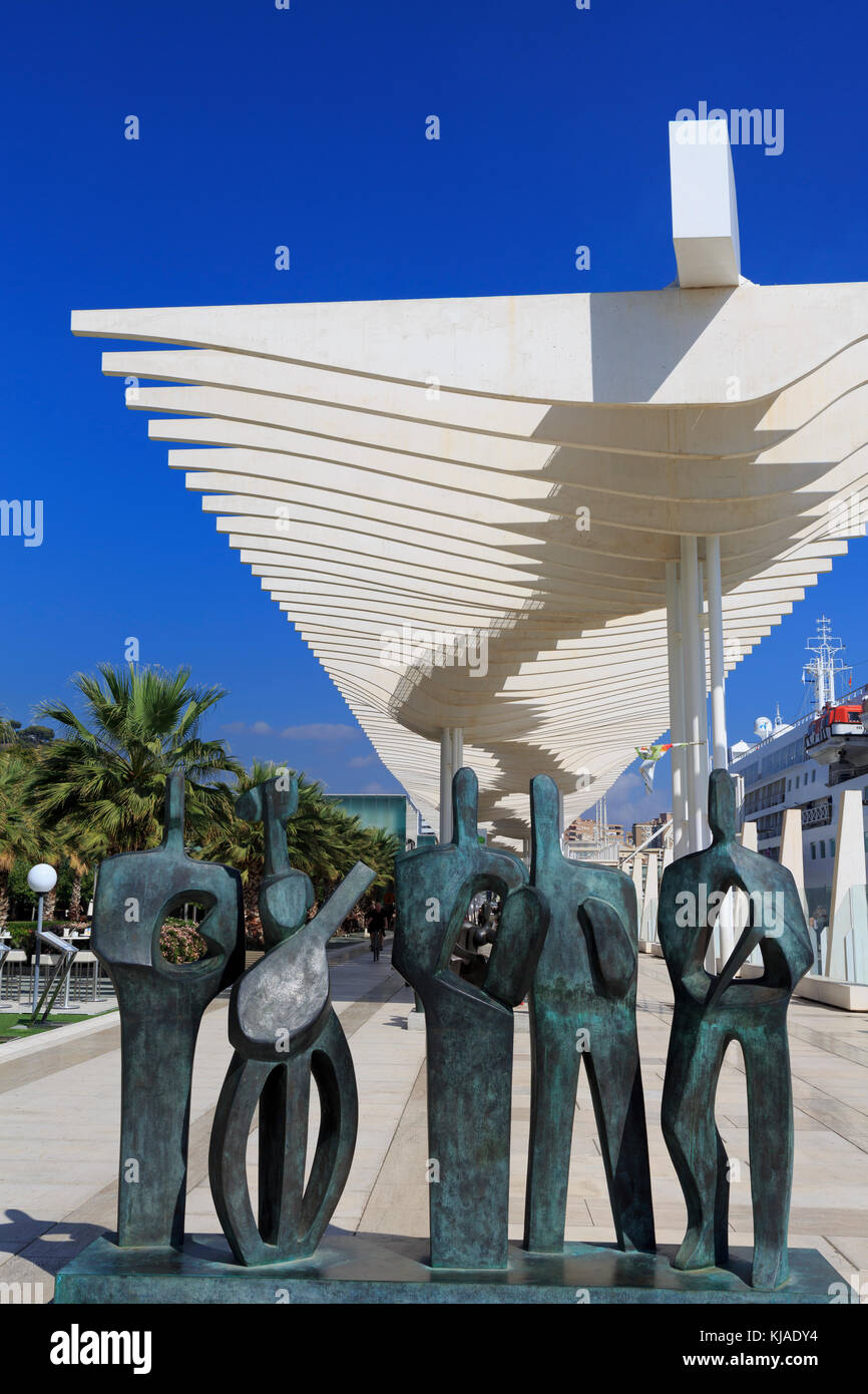Paseo De La Pergola, Malaga City, Andalusia, Spain, Europe Stock Photo ...