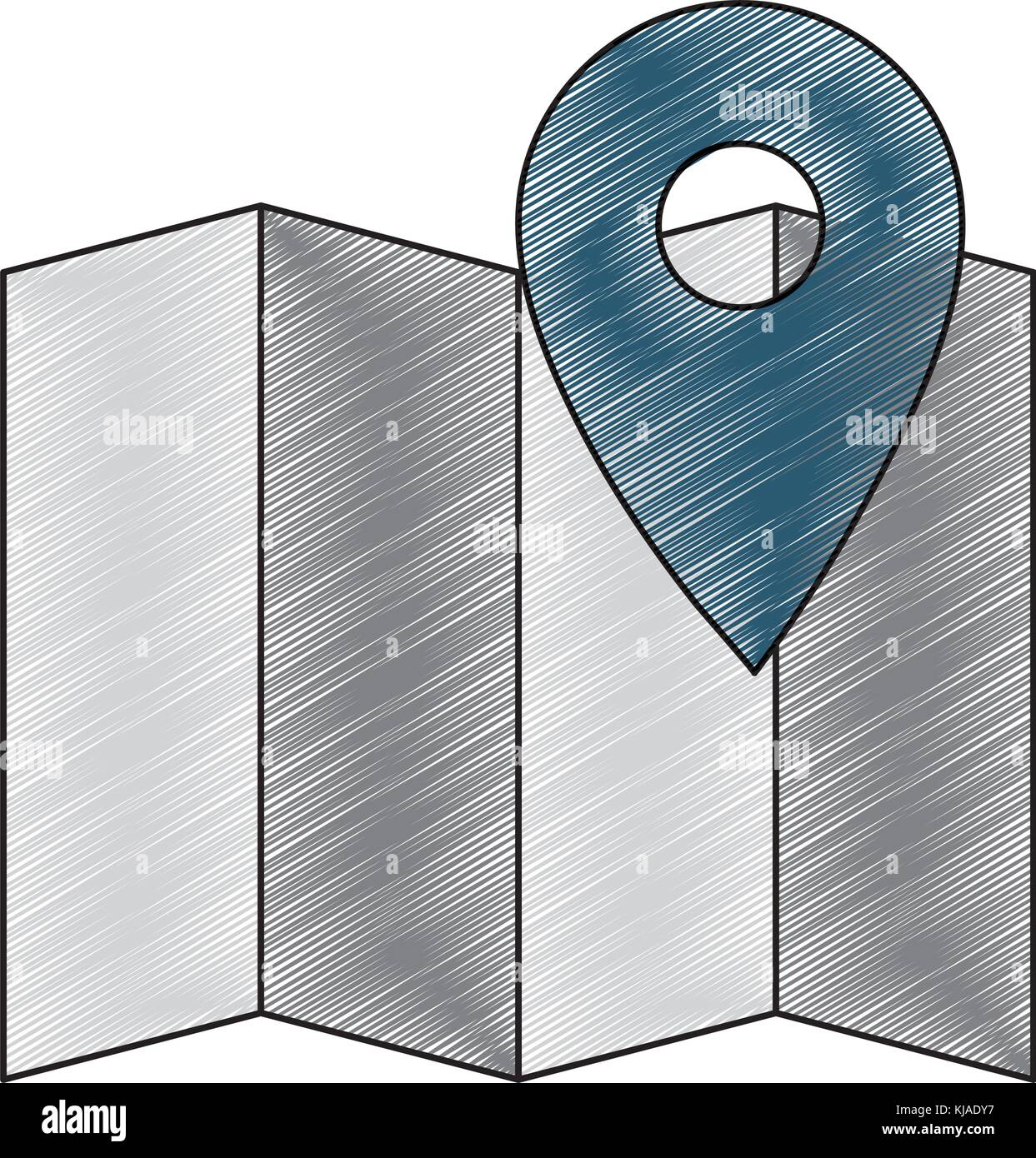 Gps and map of travel navigation and route theme Isolated design Vector ...