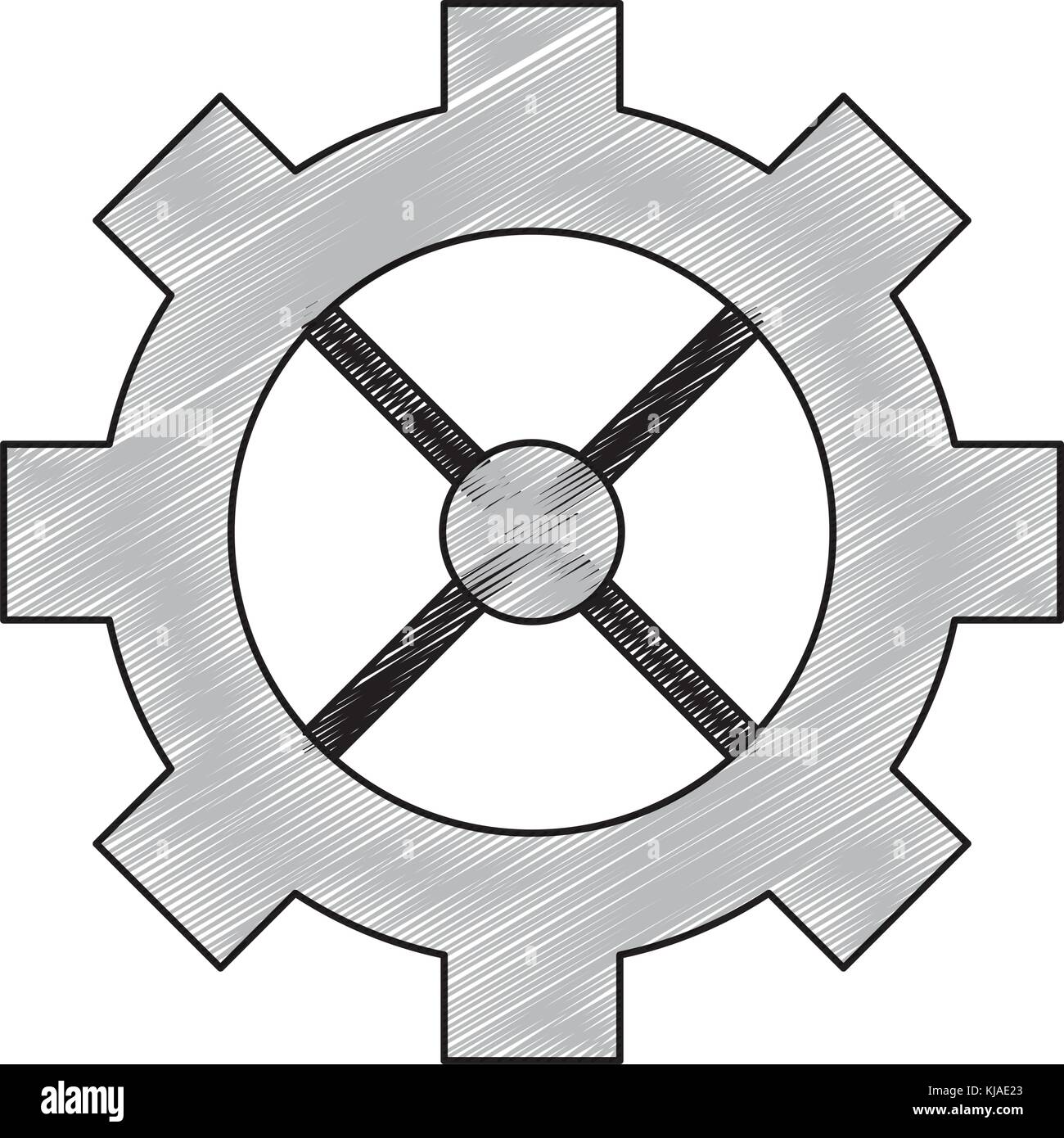 Gear of cog circle and wheel theme Isolated design Vector illustration ...