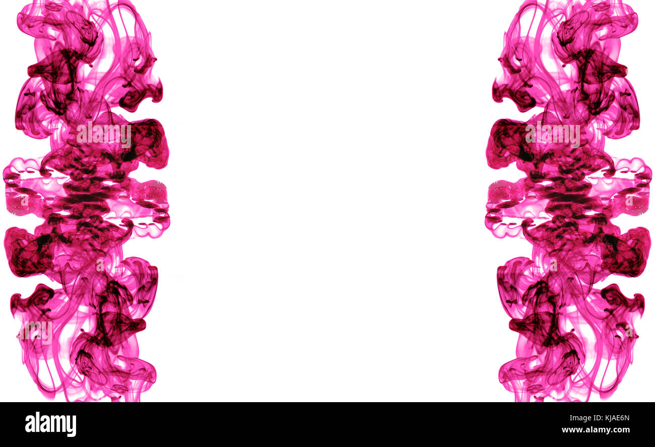 Color drop in water photographed in motion. Cloud of colorful ink in ...