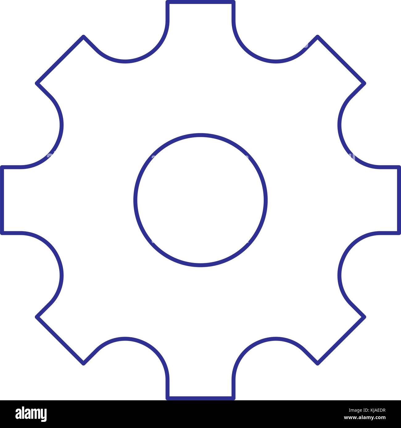Gear of cog circle and wheel theme Isolated design Vector illustration ...