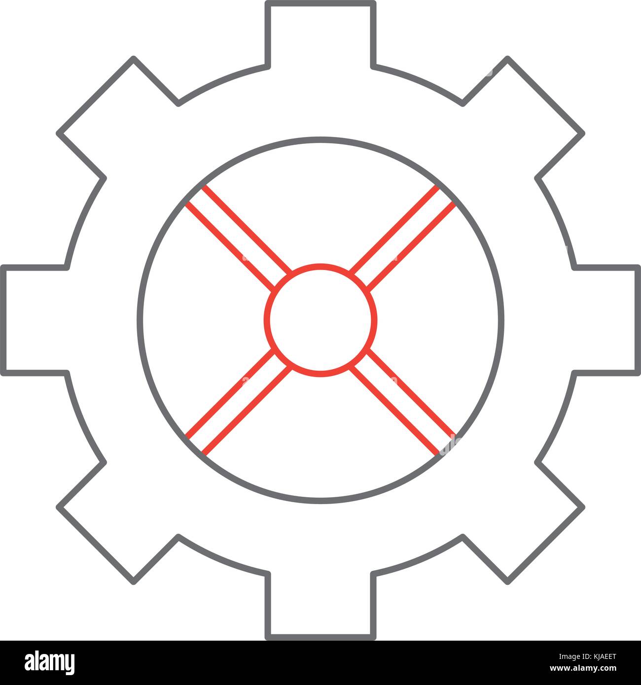 Gear of cog circle and wheel theme Isolated design Vector illustration ...
