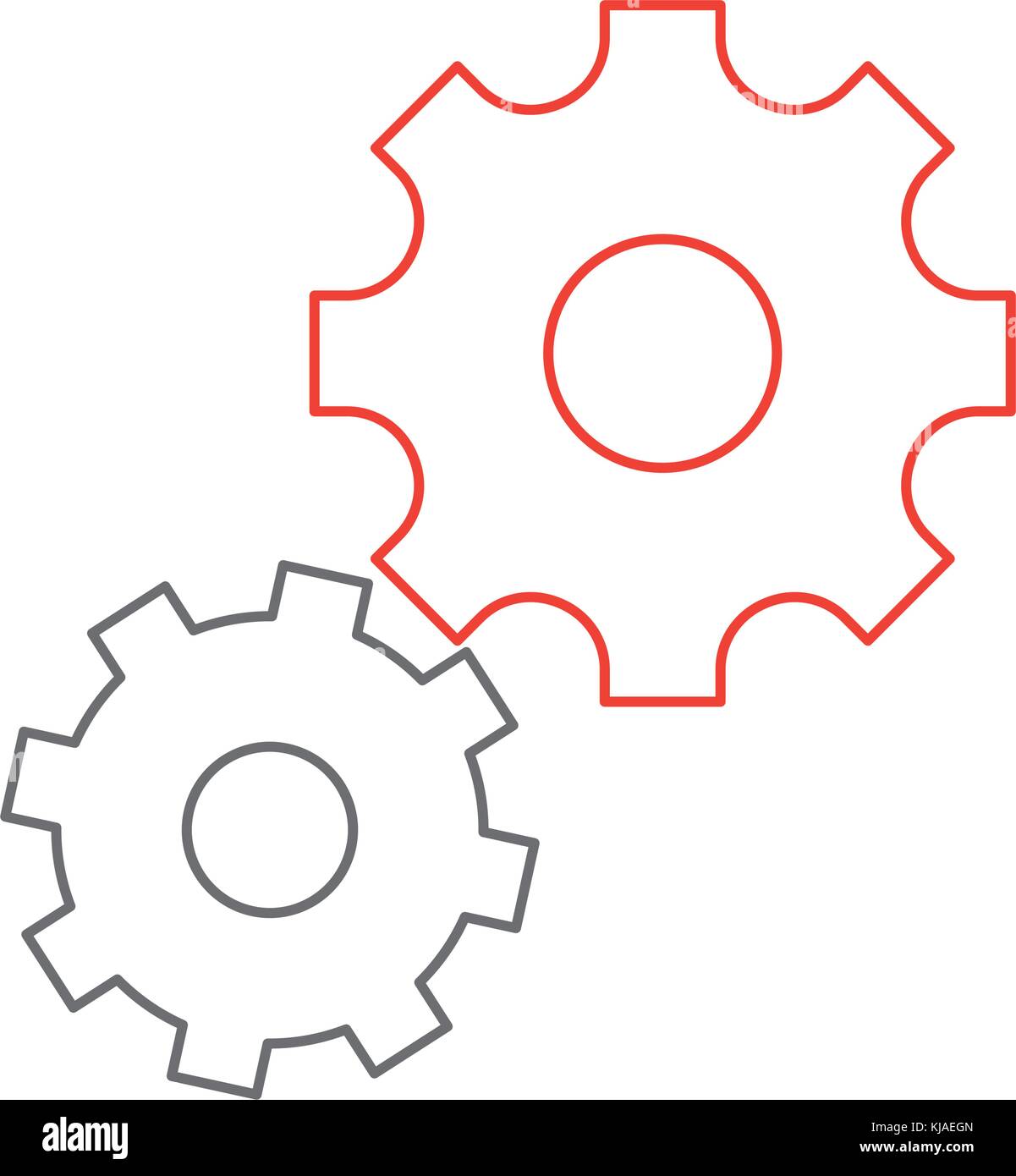 Gear of cog circle and wheel theme Isolated design Vector illustration ...