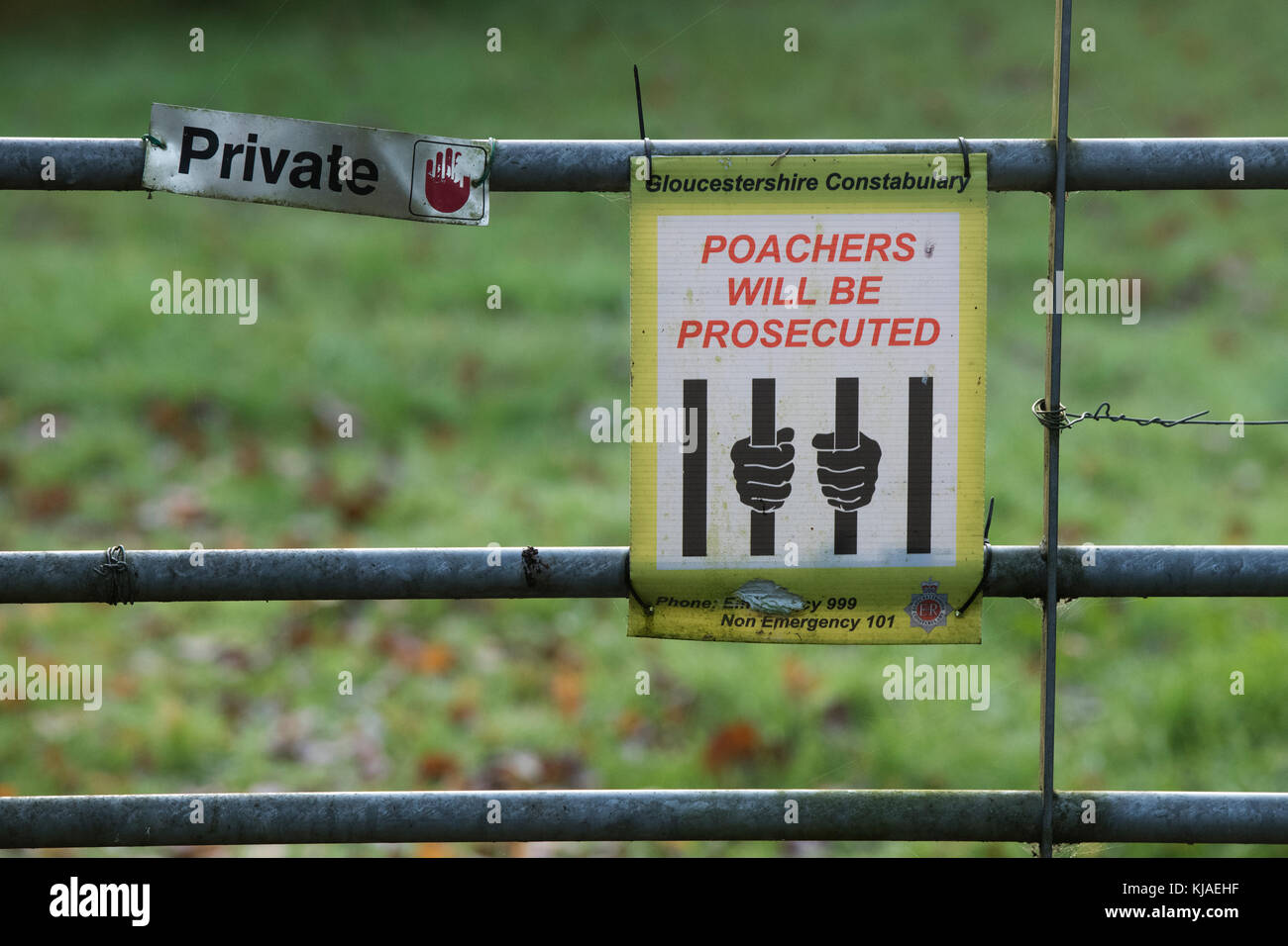 Warning sign poaching hi-res stock photography and images - Alamy