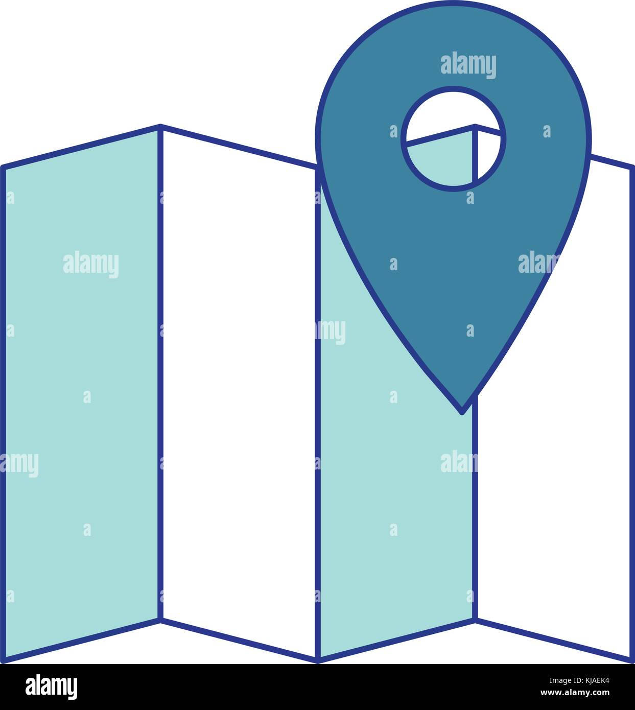 Gps and map of travel navigation and route theme Isolated design Vector ...
