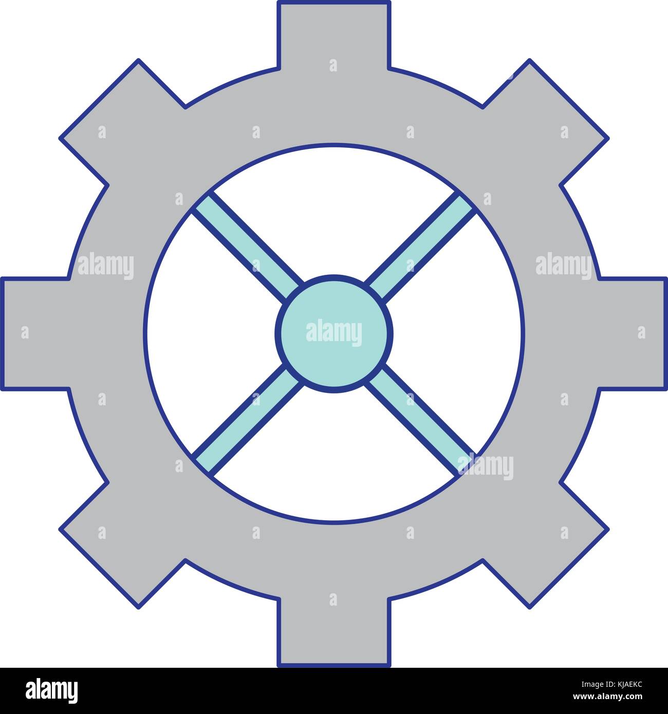 Gear of cog circle and wheel theme Isolated design Vector illustration ...
