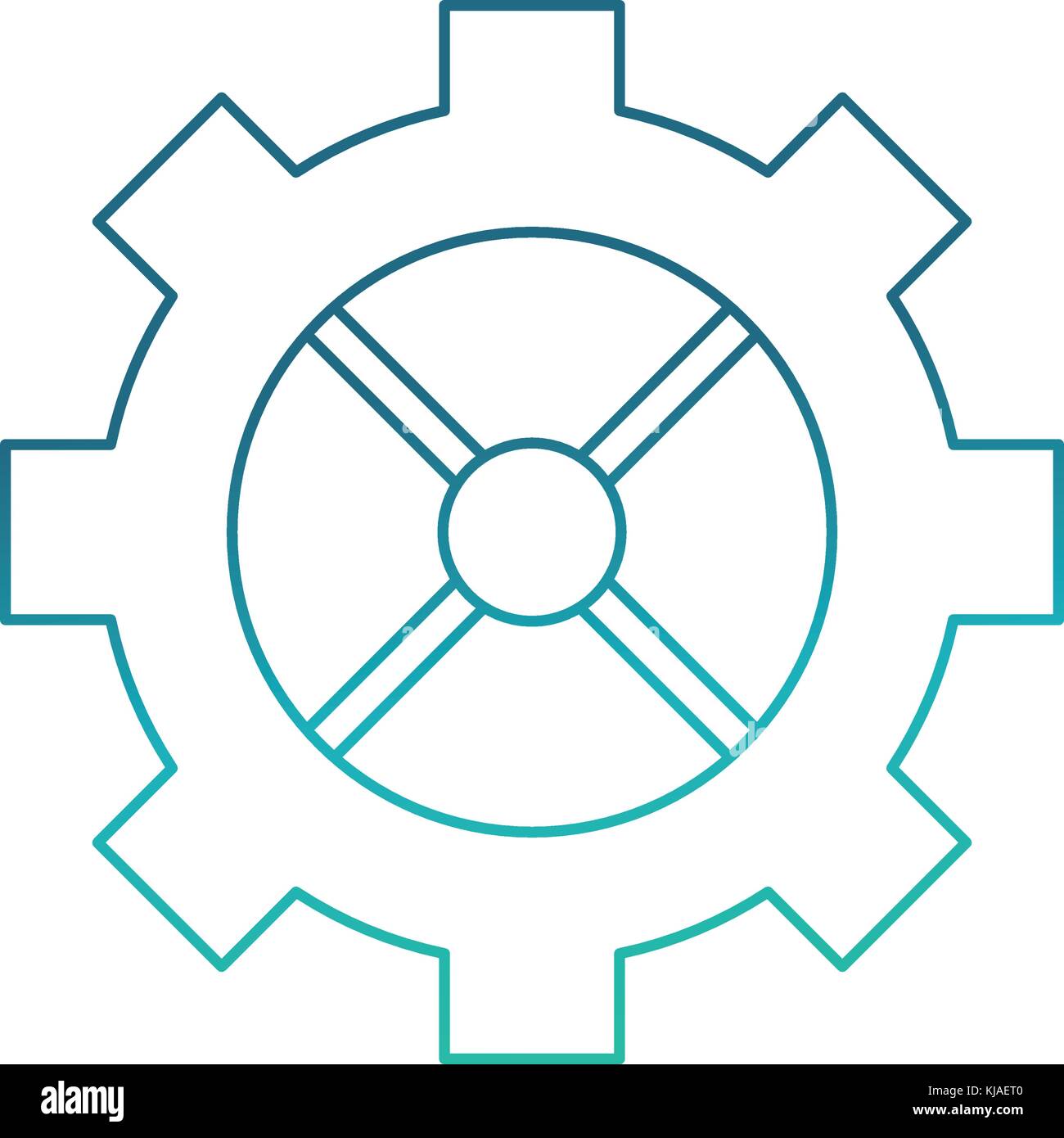 Gear of cog circle and wheel theme Isolated design Vector illustration ...