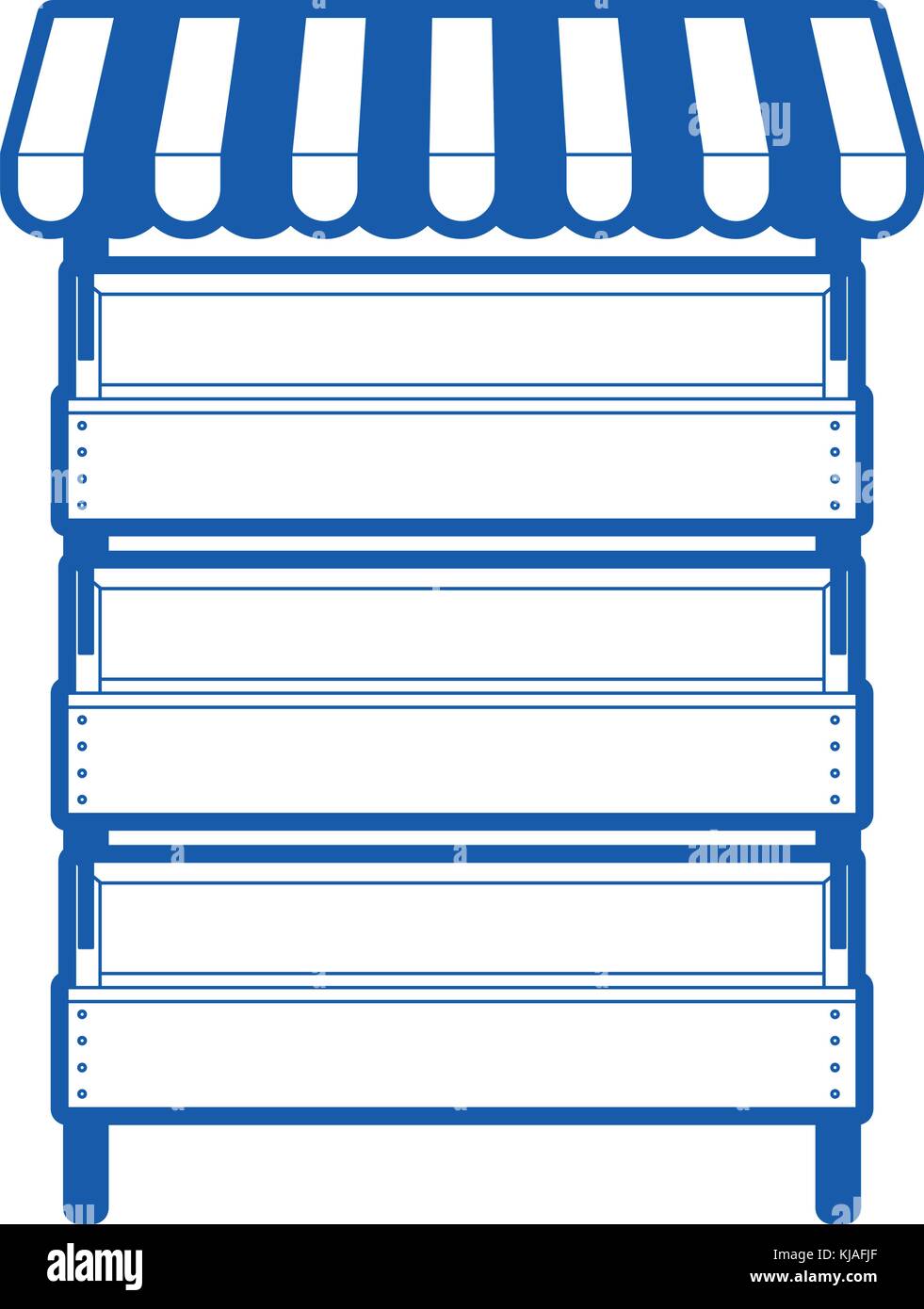 Empty Grocery Shelf Clipart