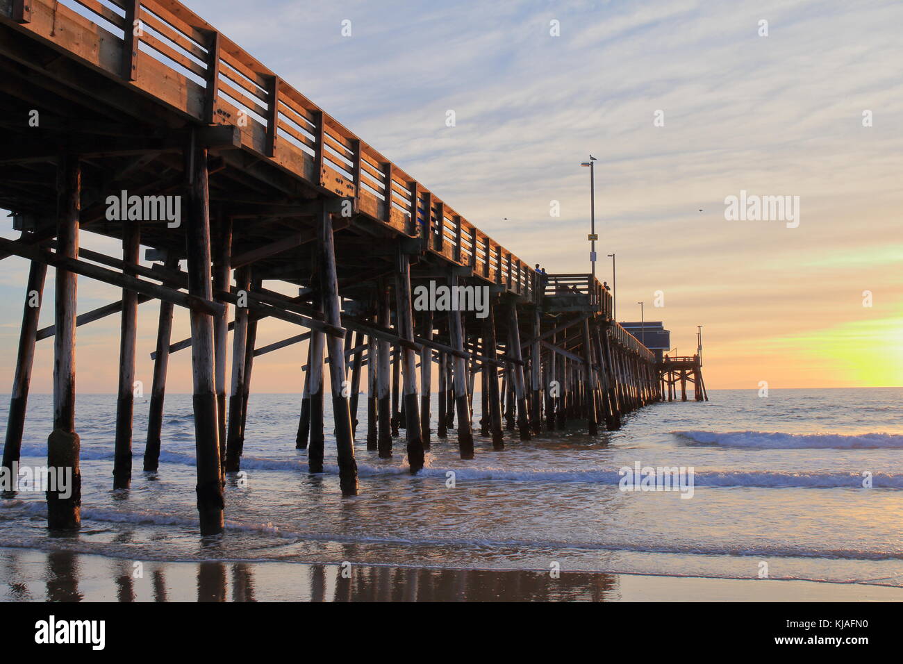 Newport Beach Pier at the sunset - USA Stock Photo - Alamy