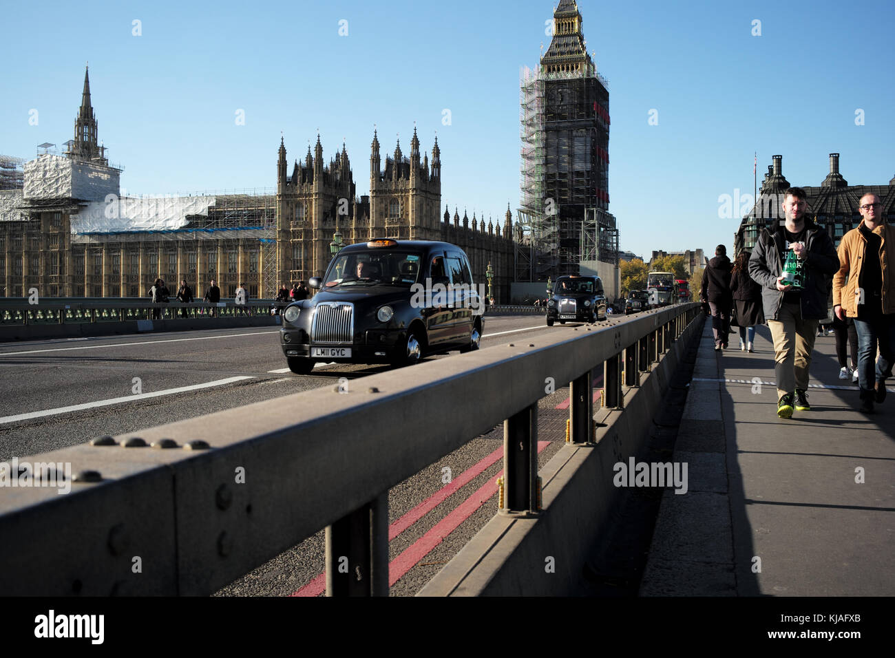 Close-up of public safety anti crash terroism barriers on Westminster ...