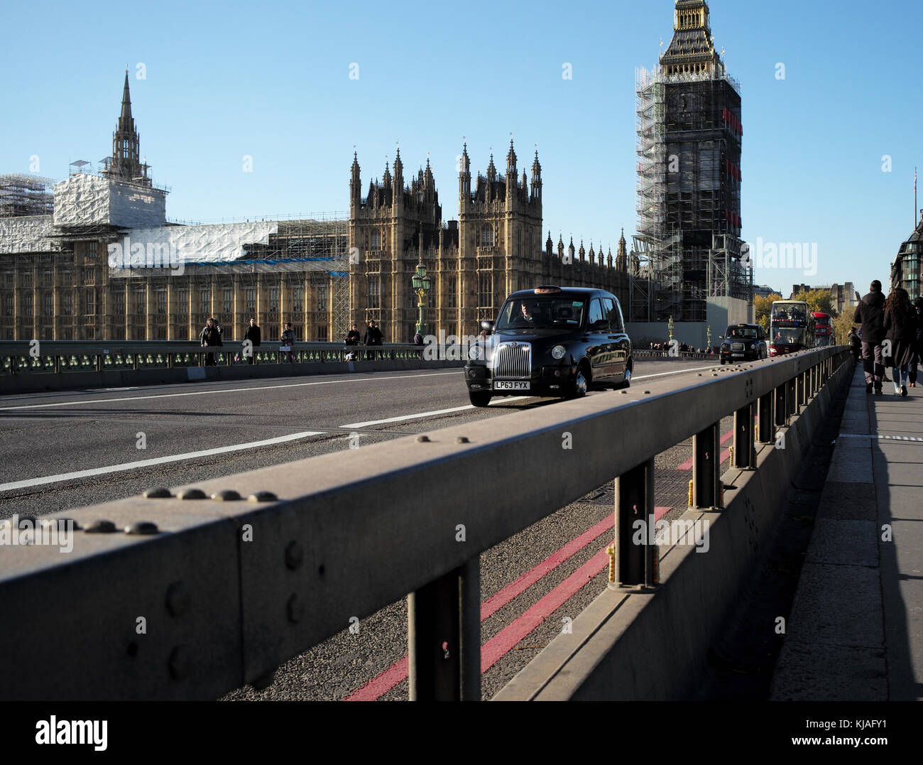 Close-up of public safety anti crash terroism barriers on Westminster ...