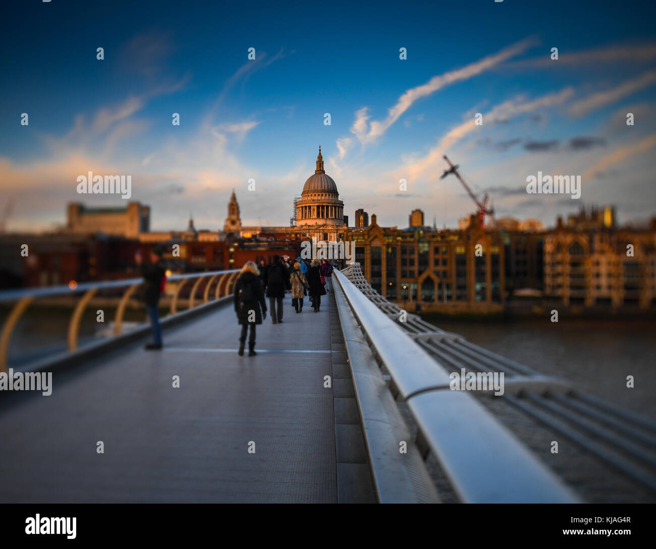 St Pauls Cathedral shot with a Tilt Shift lens viewed from Millennium ...