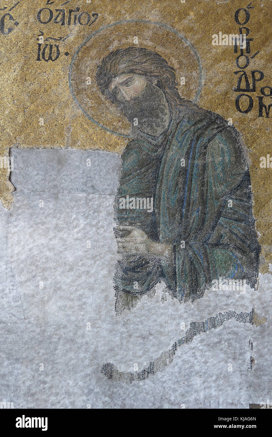 Mosaic with the representation of Christ Pantocrator. Considered one of ...