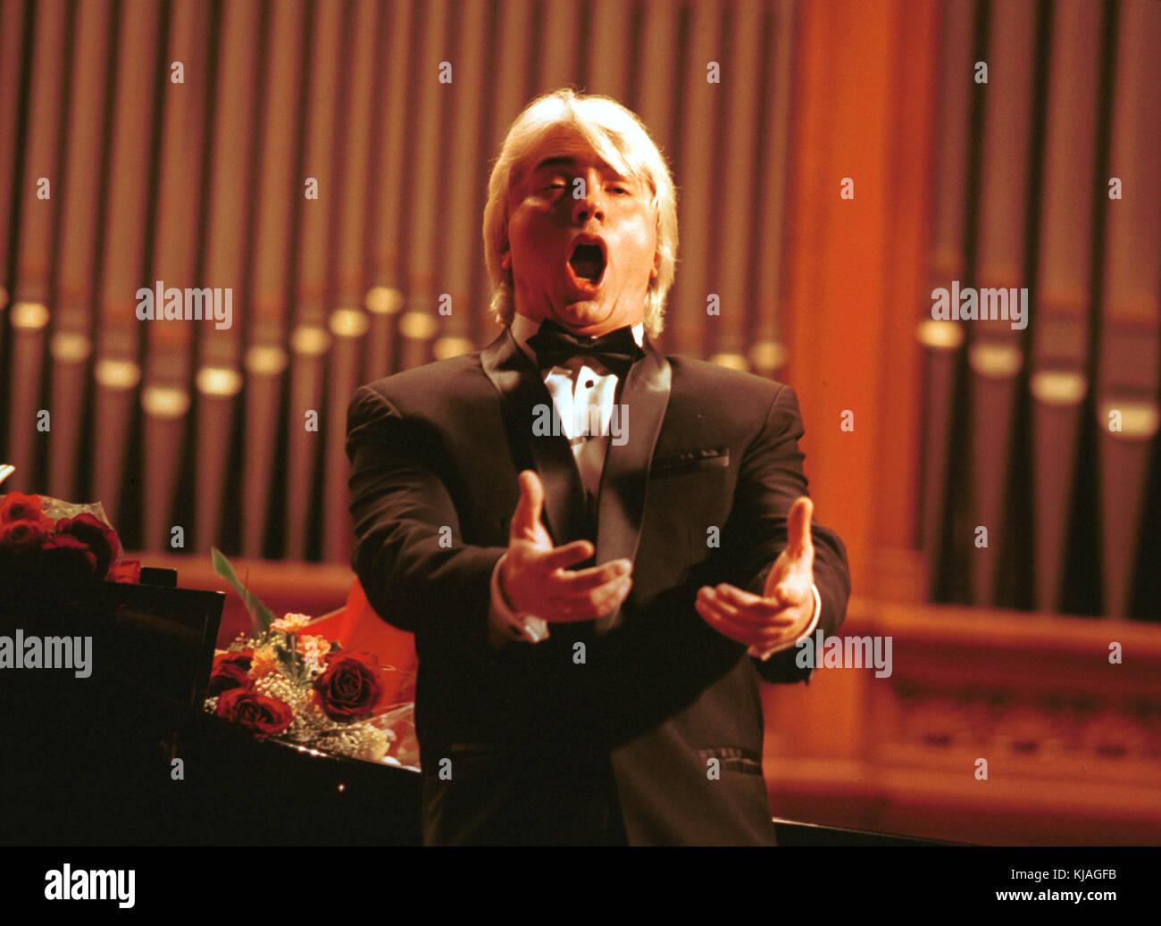 Russian opera singer Dmitry Khvorostovsky. The Great Hall of the ...