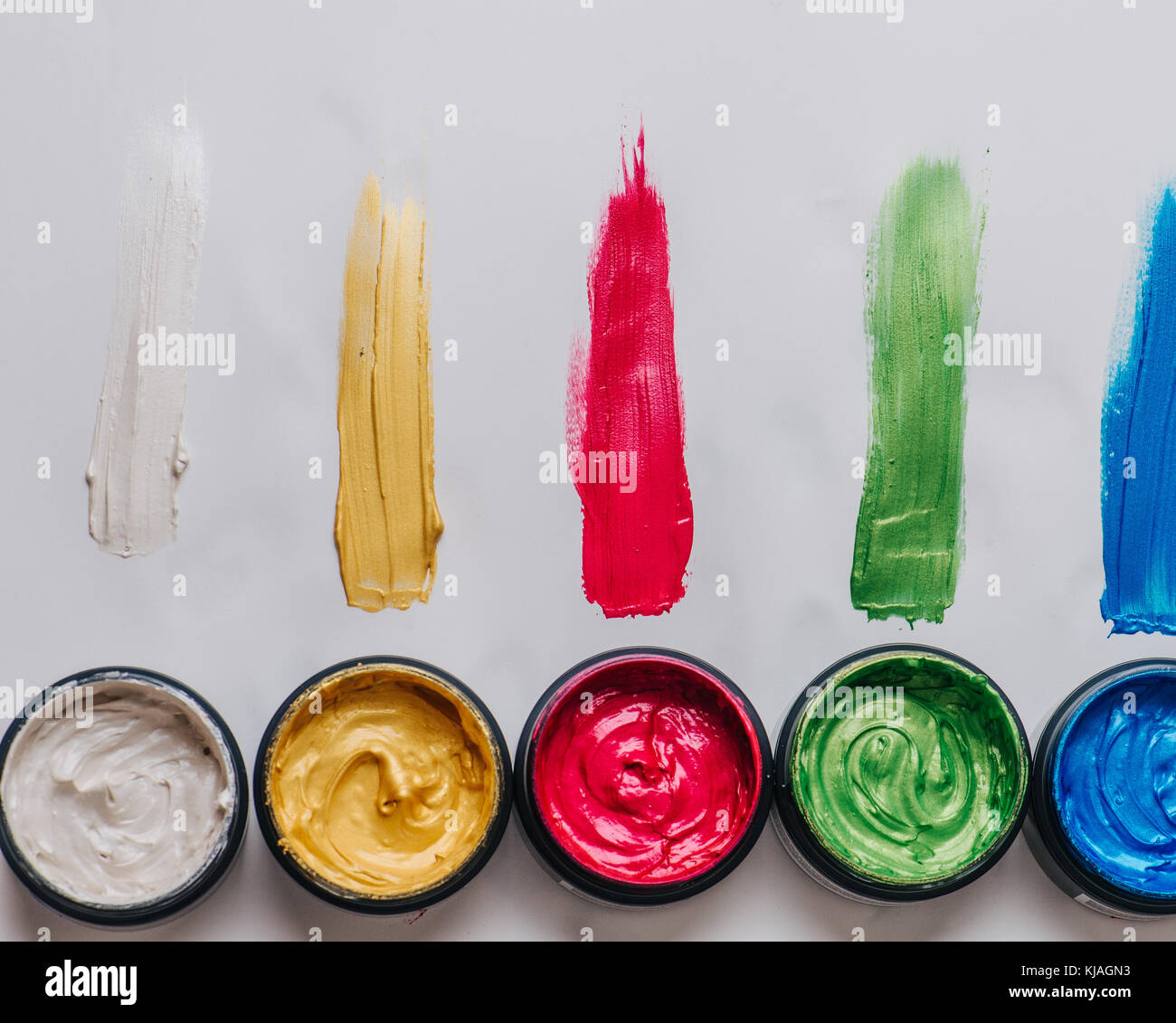 Collection of abstract acrylic brush strokes Stock Photo - Alamy