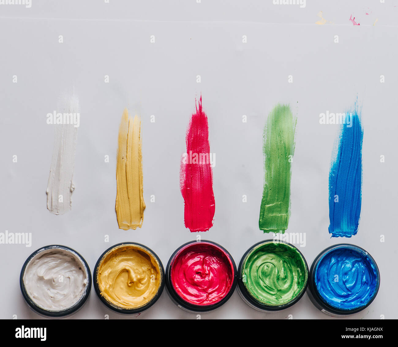 Collection of abstract acrylic brush strokes Stock Photo - Alamy