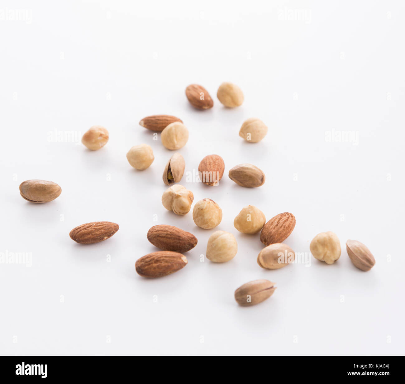 White background isolated nuts Stock Photo - Alamy