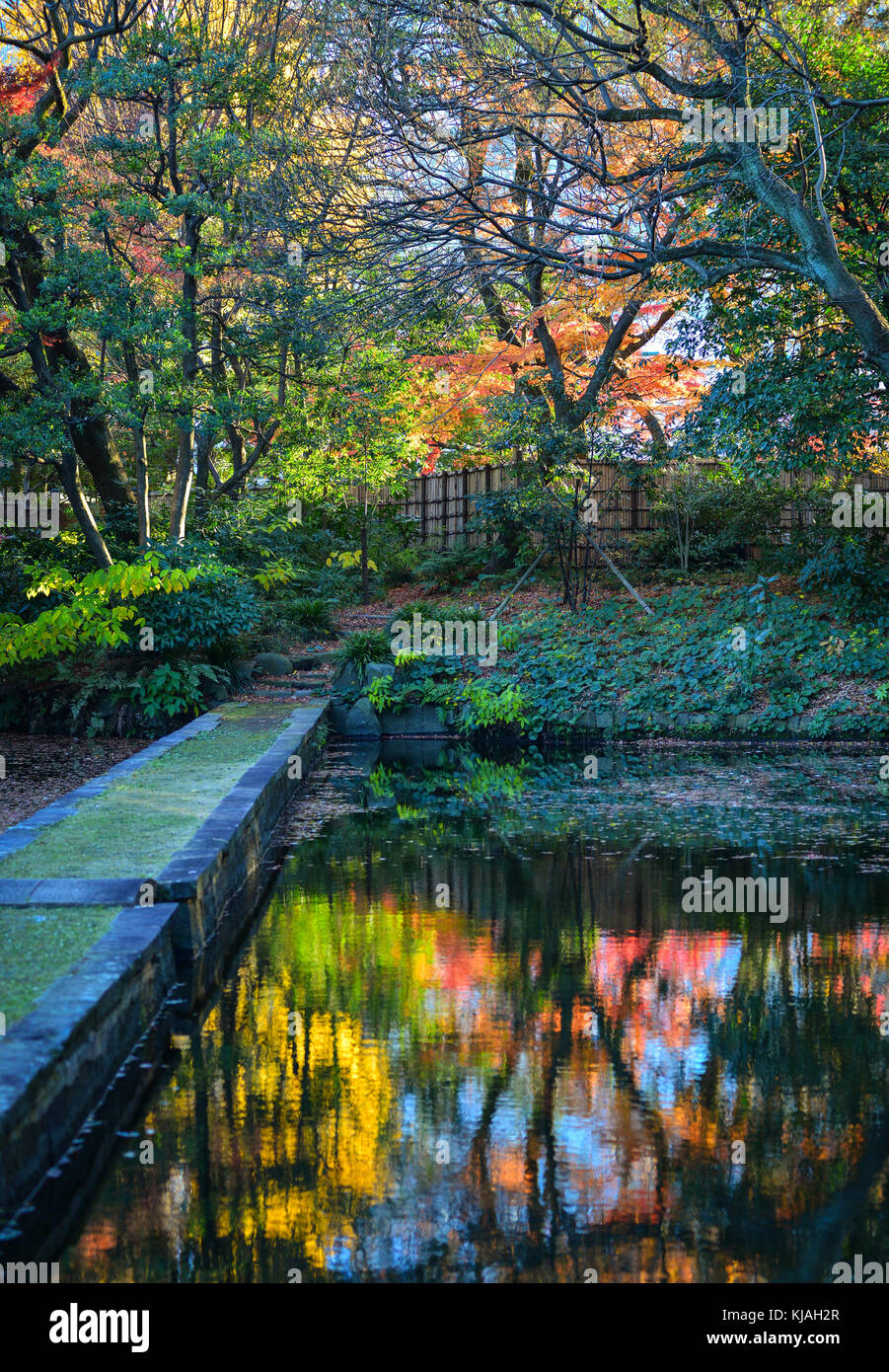 Scenery of Rikugien Garden in Tokyo, Japan. Rikugien is one of the city ...