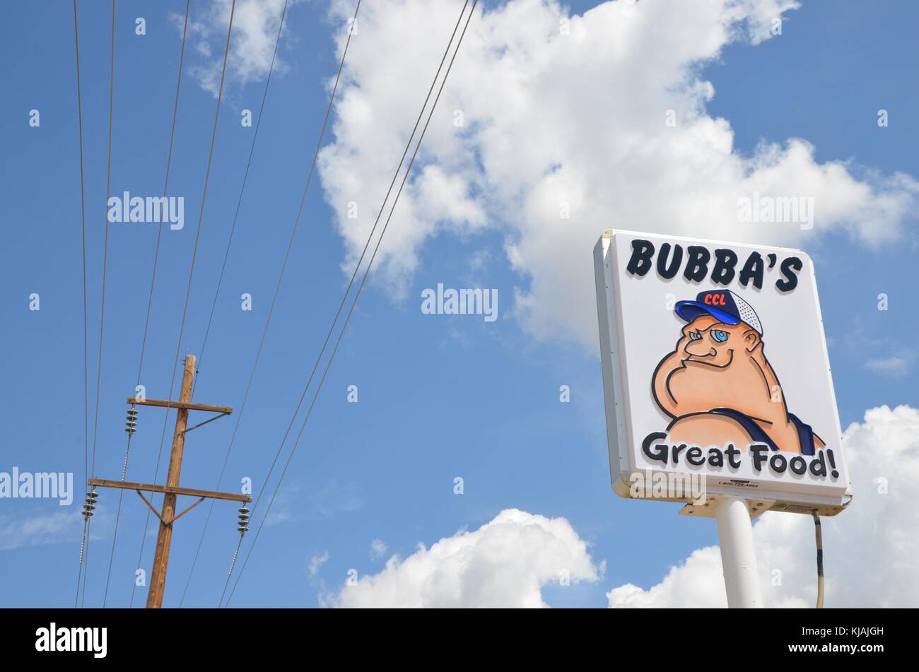 bubba's great food sign arizona usa Stock Photo - Alamy