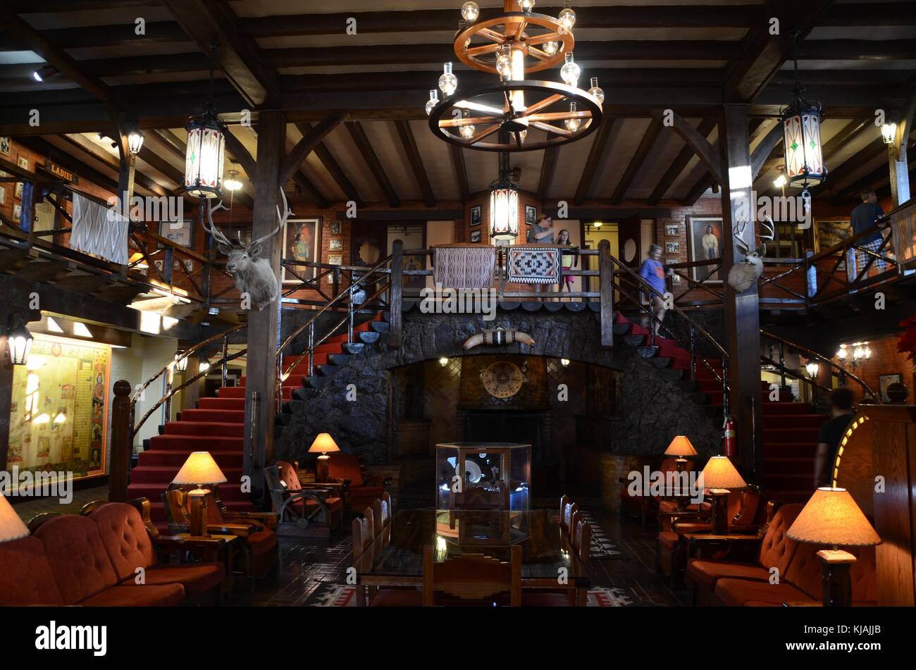 the lobby of the legendary hotel el rancho in gallup new mexico usa ...